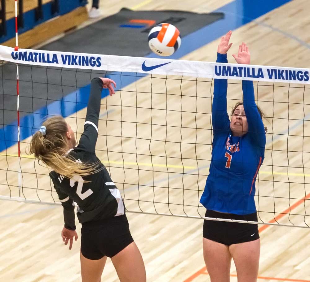 Volleyball | Irrigon Knights fend off Umatilla Vikings in three | East ...