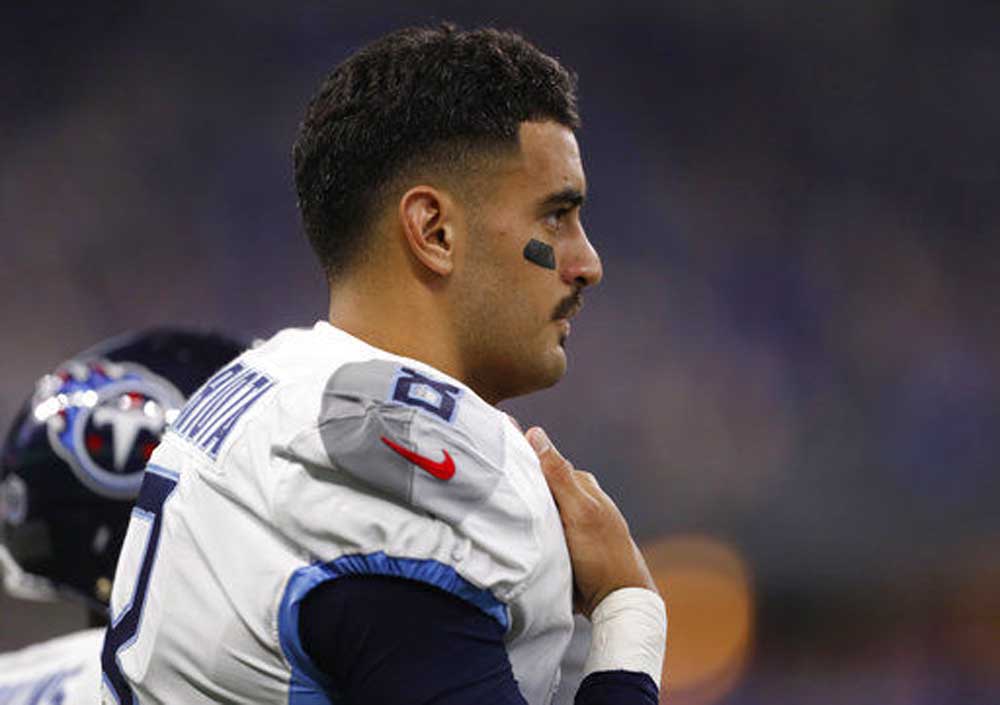 Titans QB Mariota limited, playing status remains unclear | East Oregonian