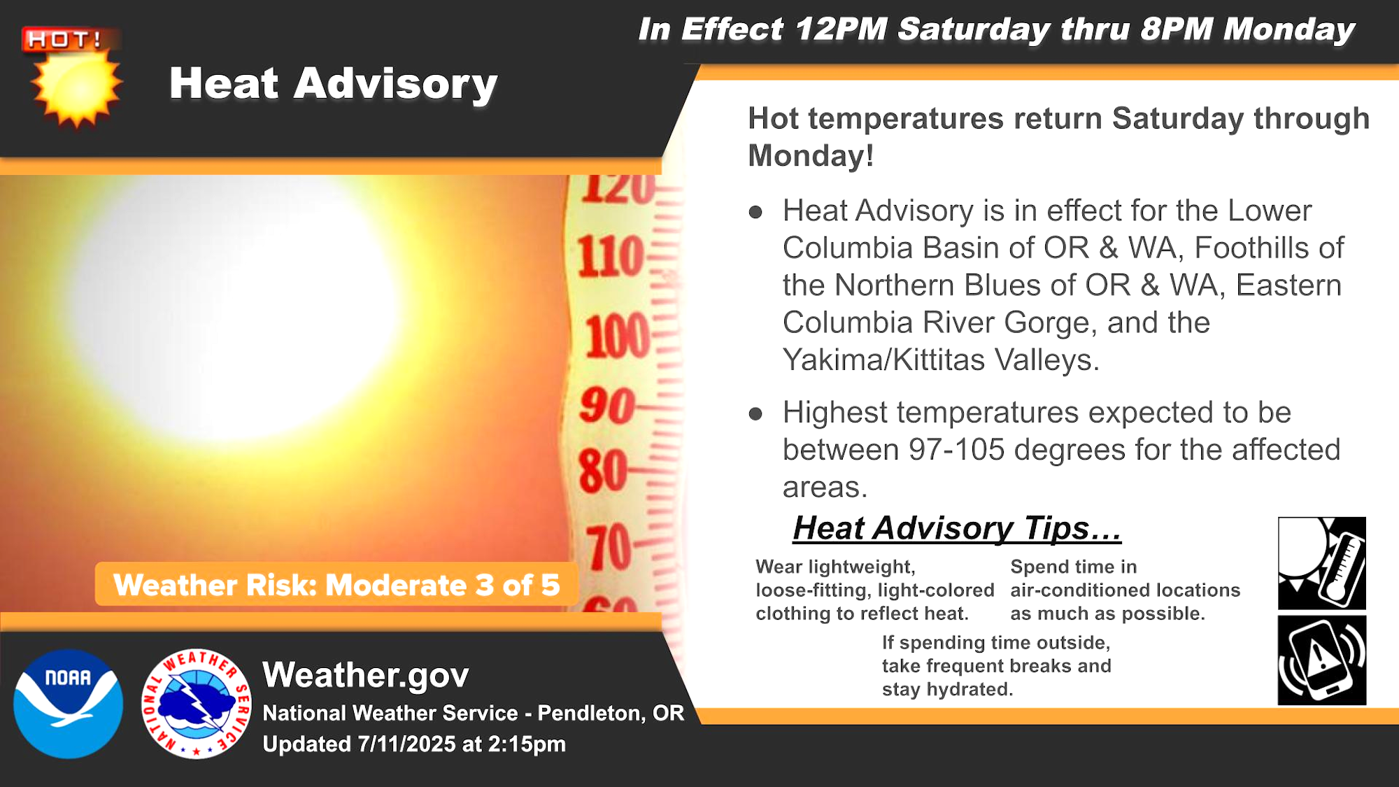 Eye to the Sky: NWS makes slight change to heat products | East Oregonian